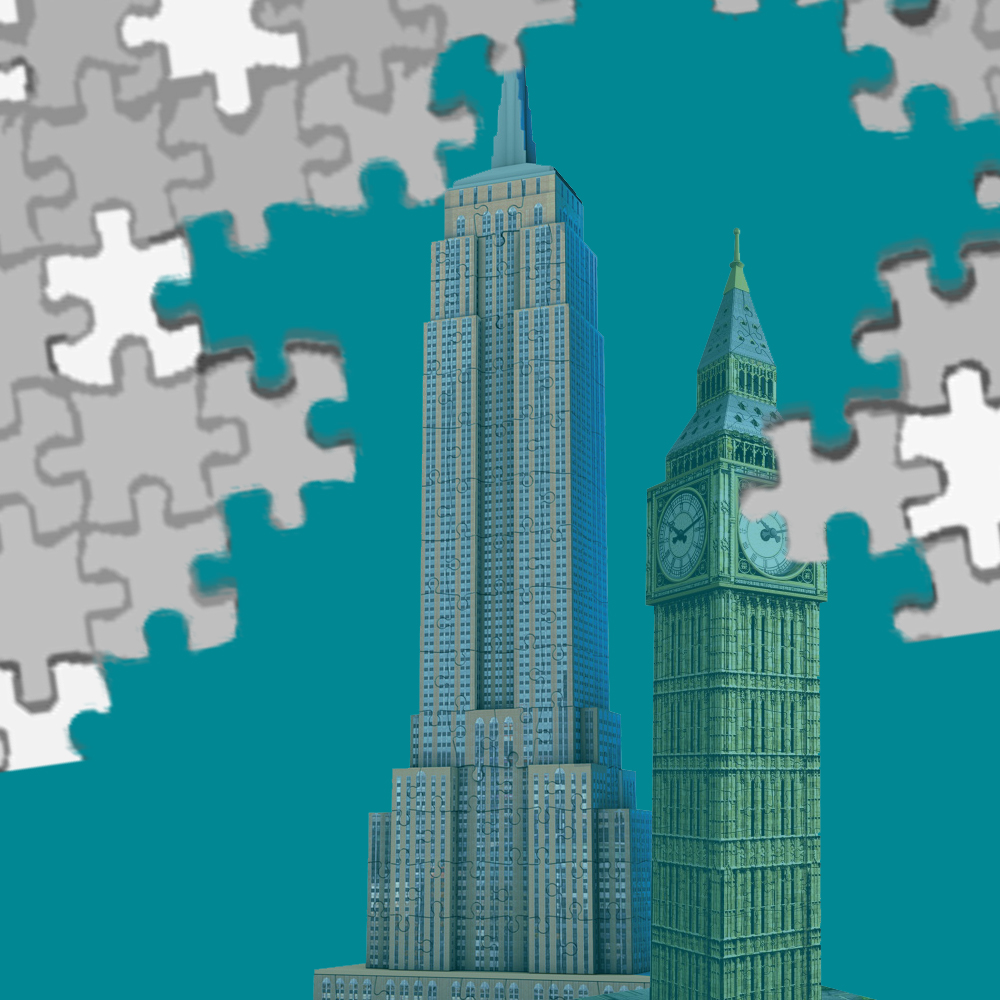 3D puslespil - puslespil bygninger